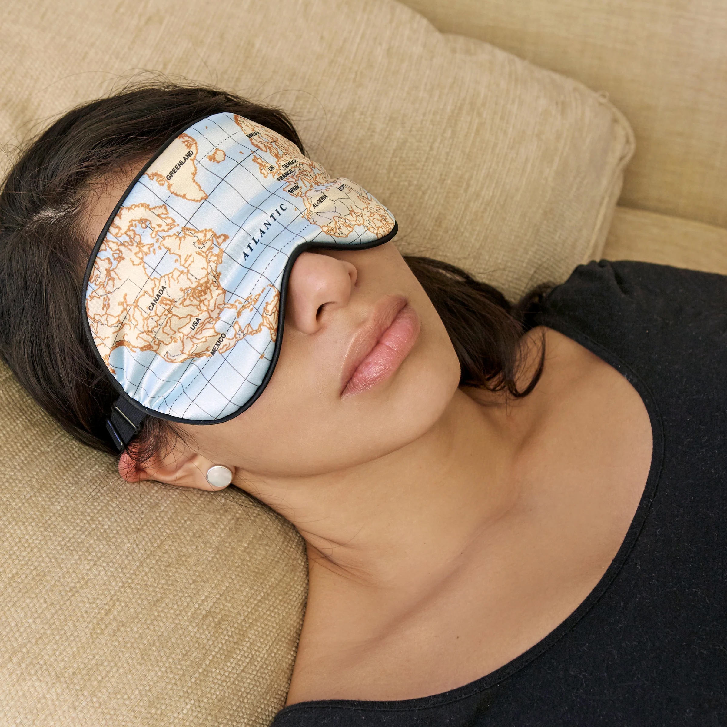 Kikkerland | Maps Ultra Soft Sleep Mask Sweet Janes - Gift and ...